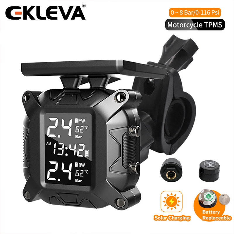 Jual EKLEVA Sistem Pemantauan Tekanan Ban Motor TPMS untuk Sepeda Motor ...