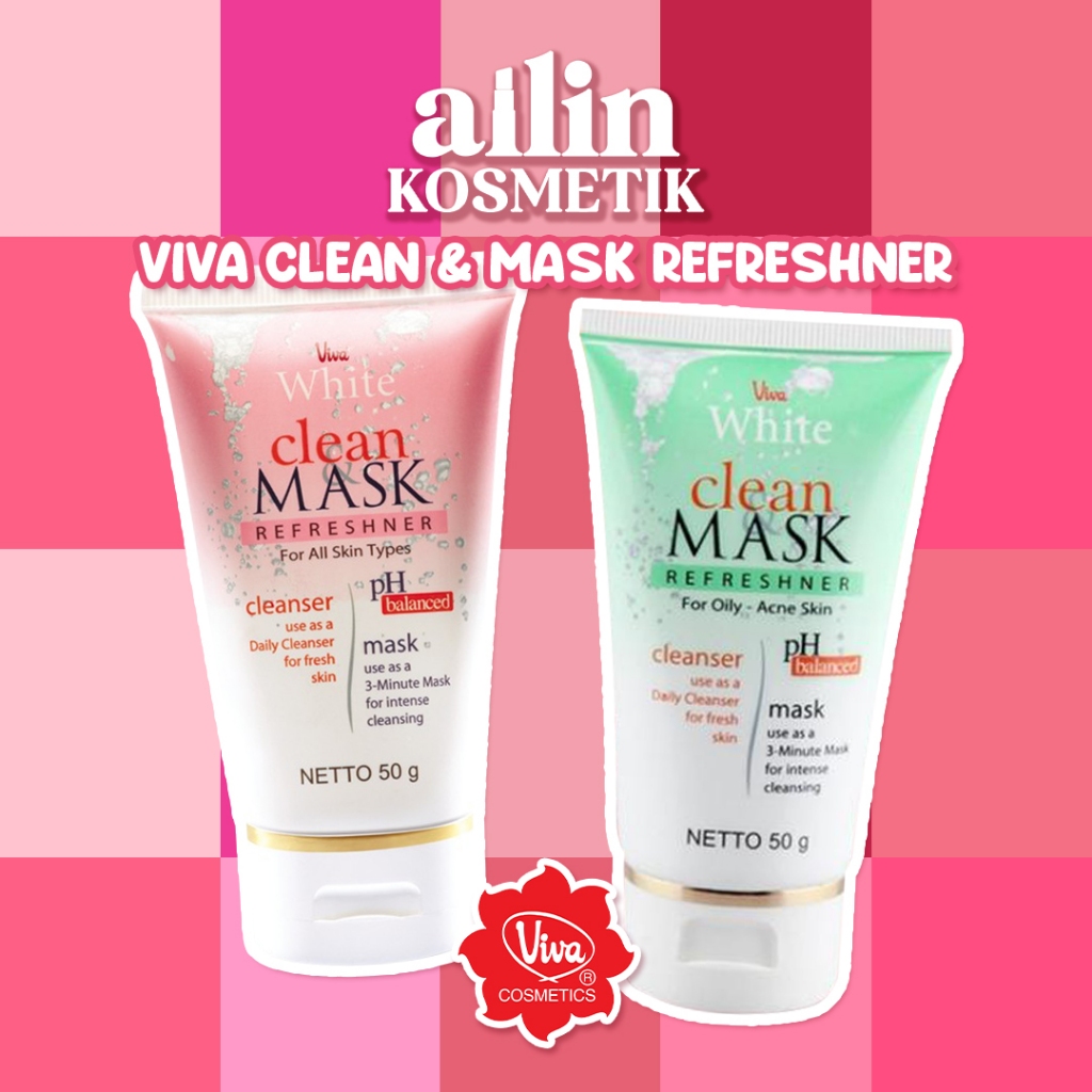 Jual AiLiN VIVA White Clean Mask Refreshner 50gr BPOM / Pencuci Wajah ...