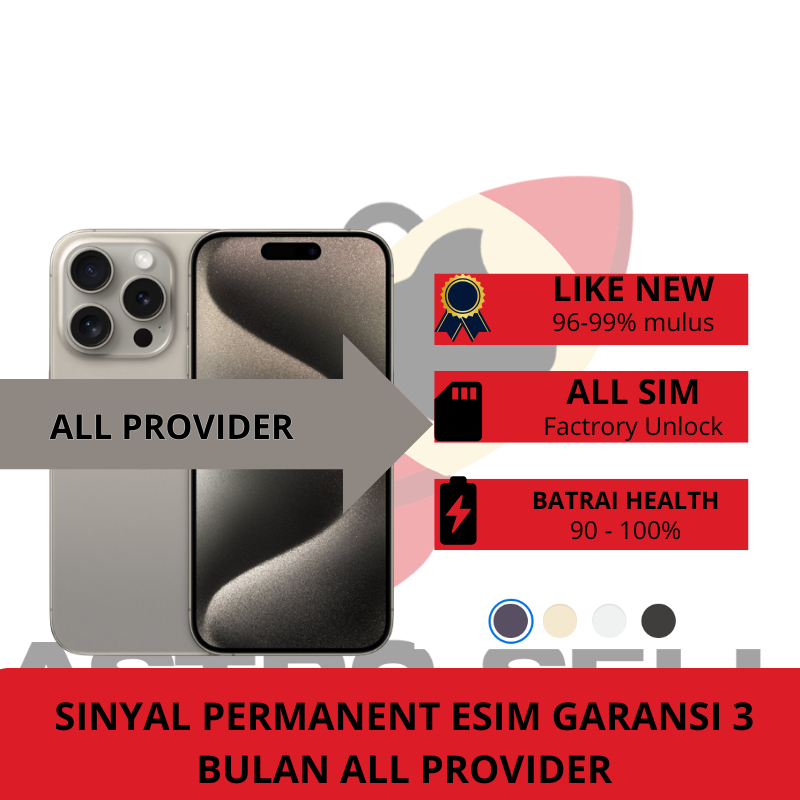 Jual IP 15PRO/PROMAX 128GB/256GB/512GB/1TB SECOND HAND FACTORY UNLOCK ...