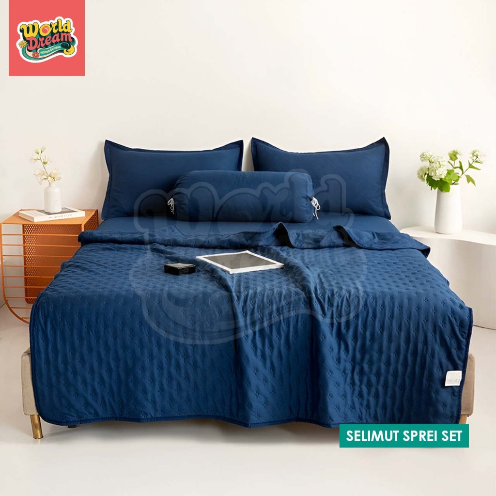 Jual Worldream Bedcover Set Sprei Model Korea Seprei Set Sarung Bantal ...