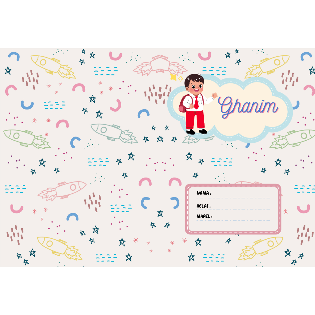 Jual Buku Tulis Custom (Nama,Mapel,Kelas,No.Absen) Ukuran 21 cm x 16 cm ...