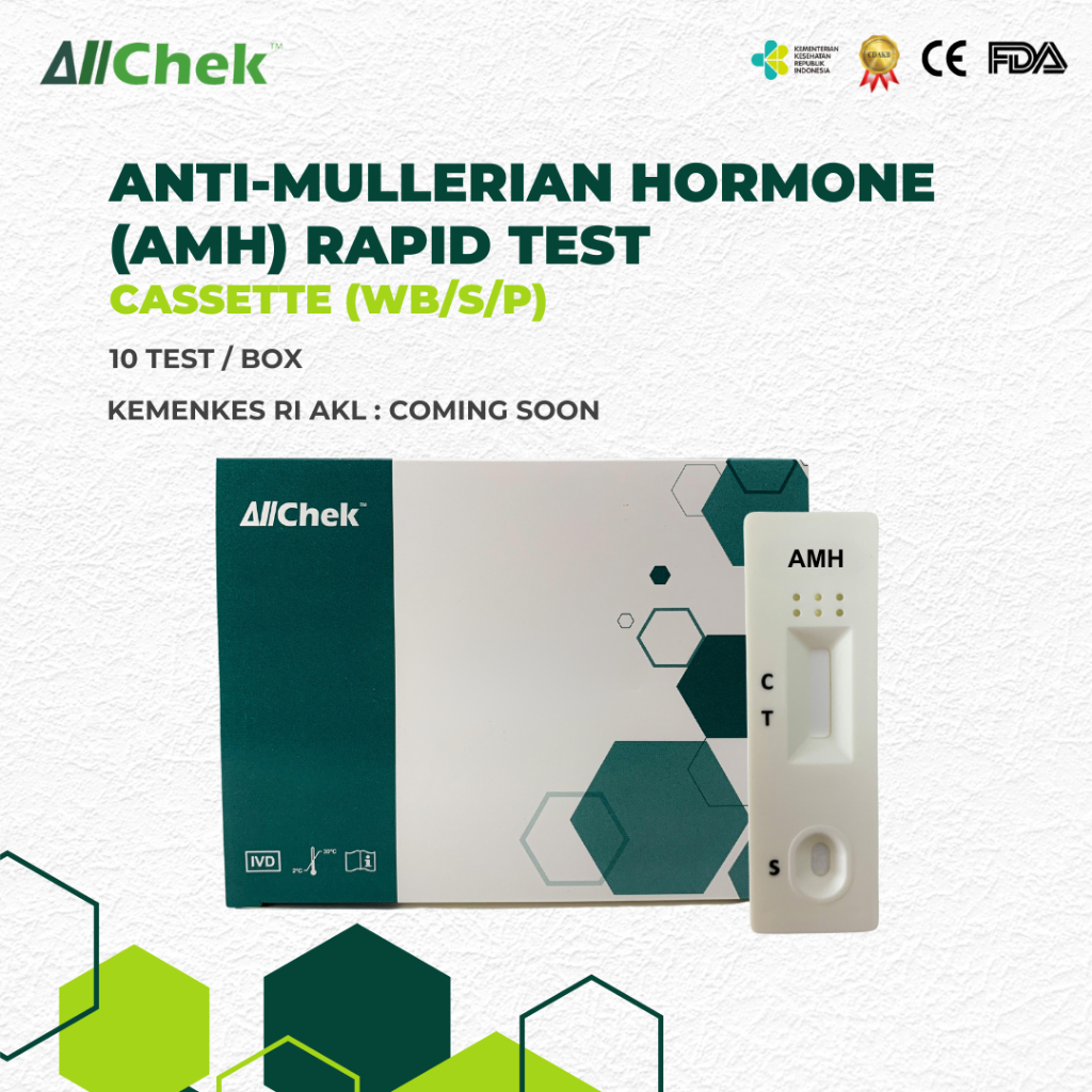 Jual ALLCHEK AMH Rapid Test Cassette – Anti Mullerian Hormone | Tes ...
