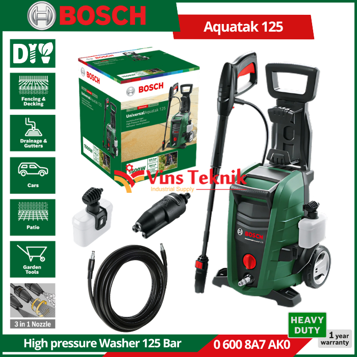 Jual High Pressure Jet Cleaner 125 Bar 3-in-1 Nozzle Mesin Cuci Steam ...