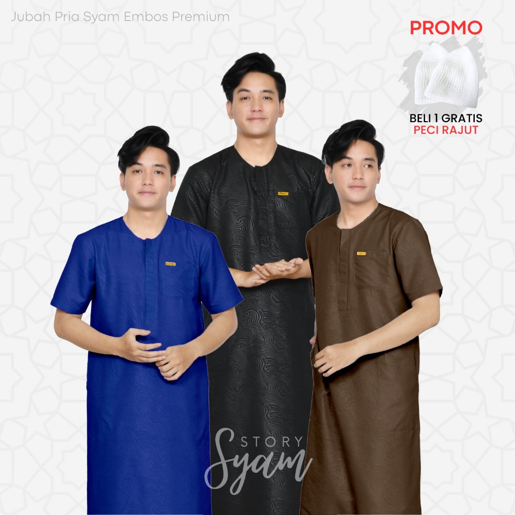 Jual Jubah Pakistan Lengan Pendek Gamis Pria Embos Motif Harimau Lengan ...