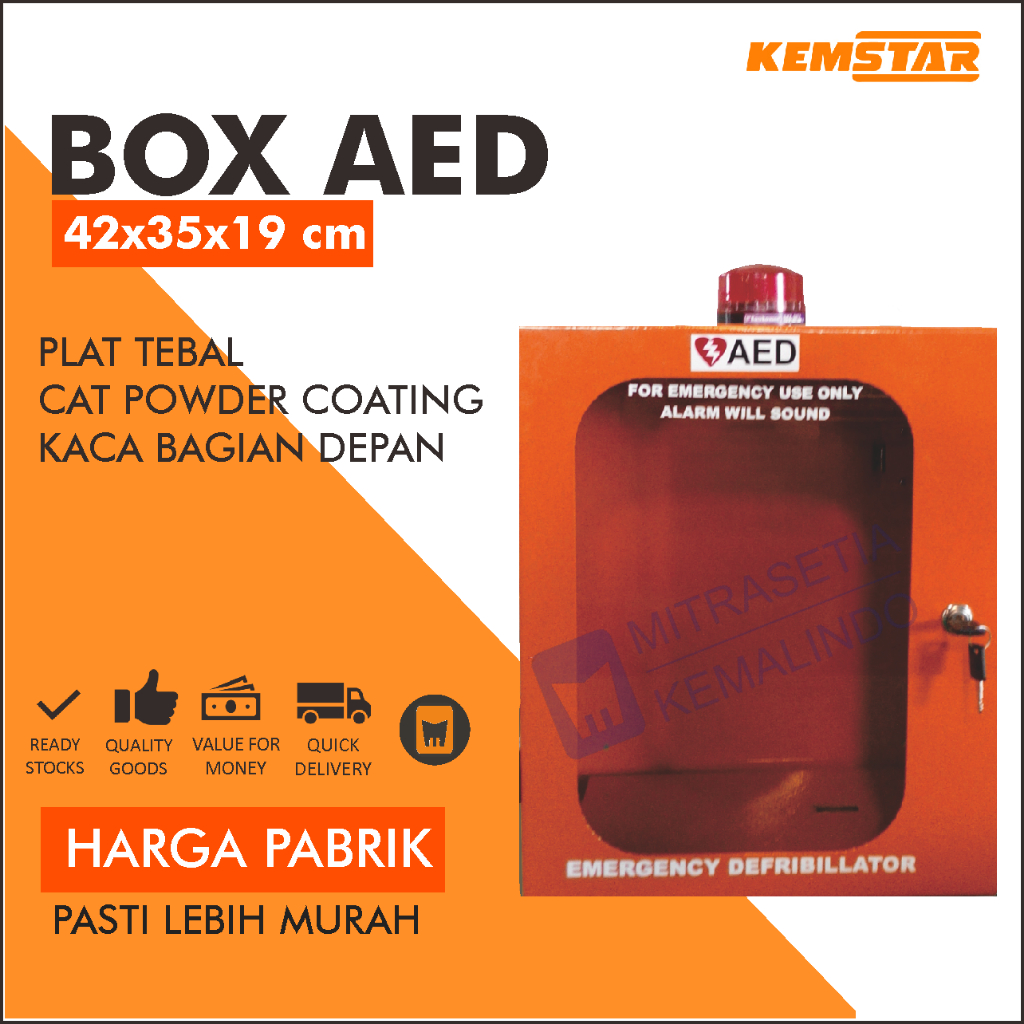 Jual Kotak AED Defibrillator with Alarm AED Box Container Cabinet ...