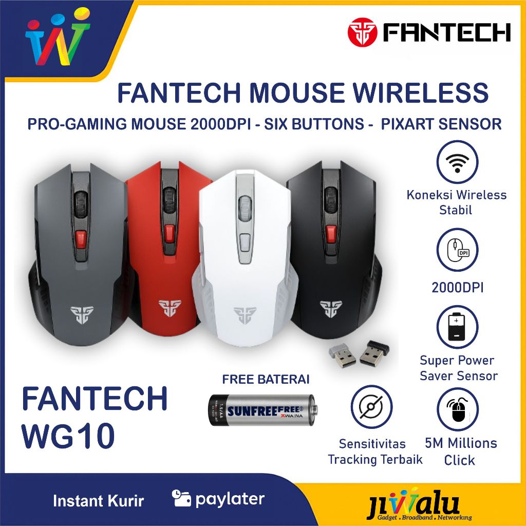 Jual Fantech RAIGOR II WG10 Wireless Mouse Gaming Tanpa Kabel I ...