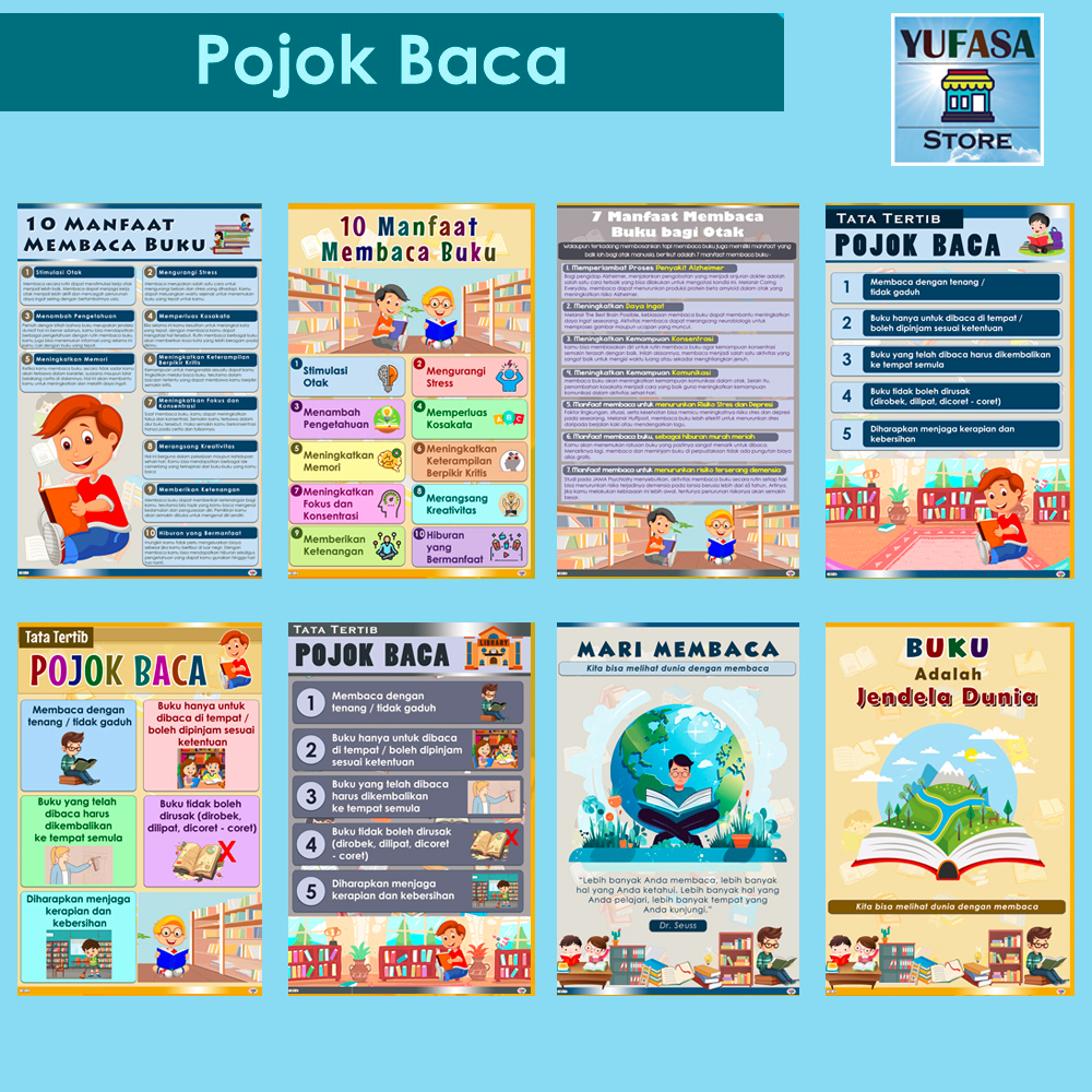 Jual 181 poster pojok baca - Poster Edukasi Anak - Poster belajar anak ...
