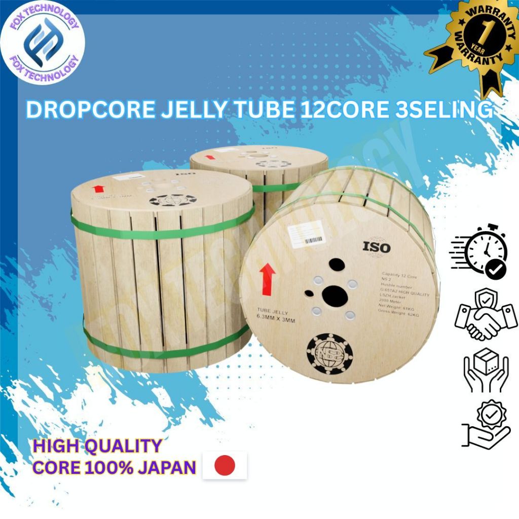 Jual Kabel FO Dropcore NS2 12 Core Jelly Tube 2000 Meter – G657A2 Japan ...