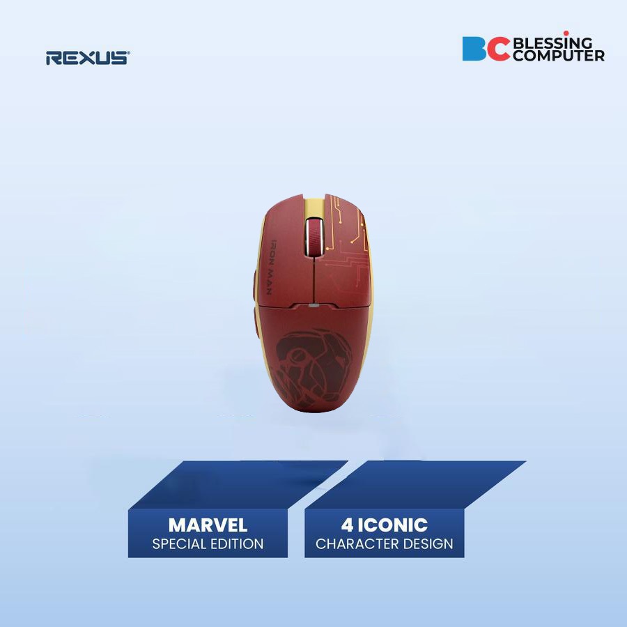 Jual Mouse Gaming Wireless REXUS RIVA RX-120 - IRON MAN | Shopee Indonesia