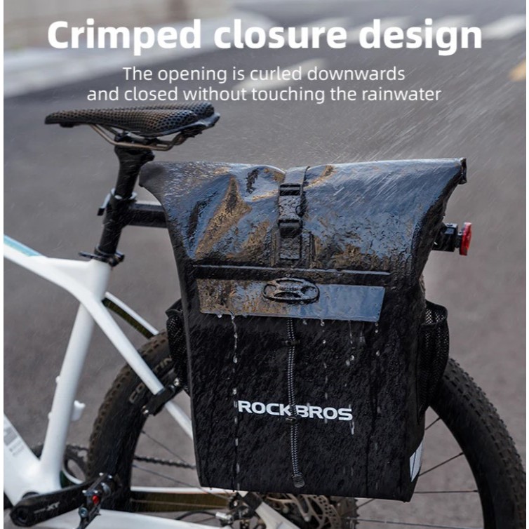 Jual Tas Pannier Sepeda Rockbros 30140100 Pannier Bag Bike Tail Bag Waterproof | Shopee Indonesia