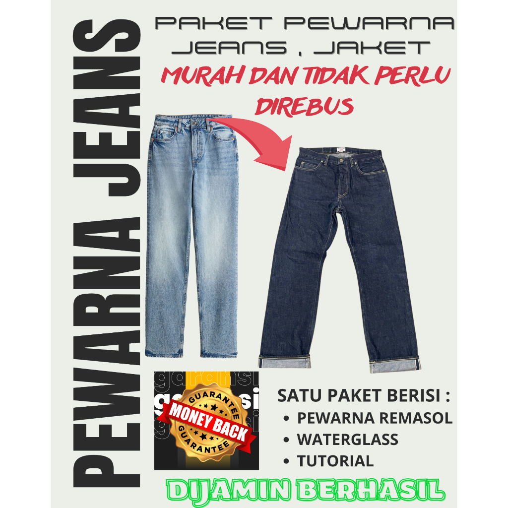 Jual PAKET PEWARNA CELANA DAN JAKET JEANS , PEWARNA REMASOL ANTI LUNTUR ...
