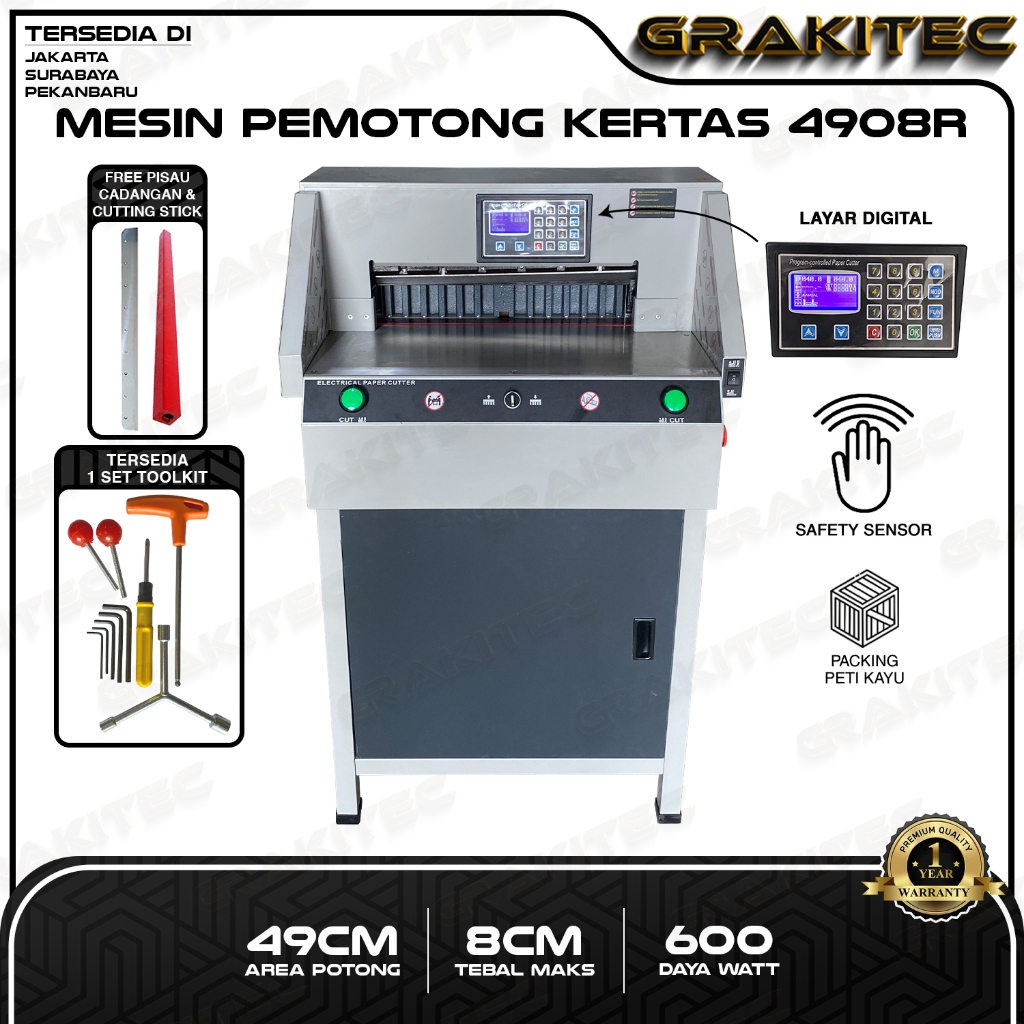 Jual Grakitec 4908R Mesin Pemotong Kertas Listrik / 4908R Electric ...