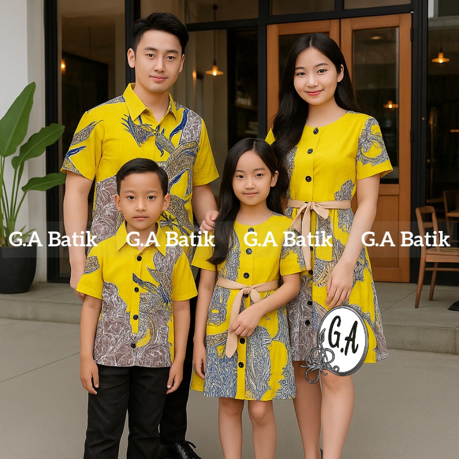 Jual Set Couple Keluarga Motif Blarak Batik Pasangan Dress Busui - g ...