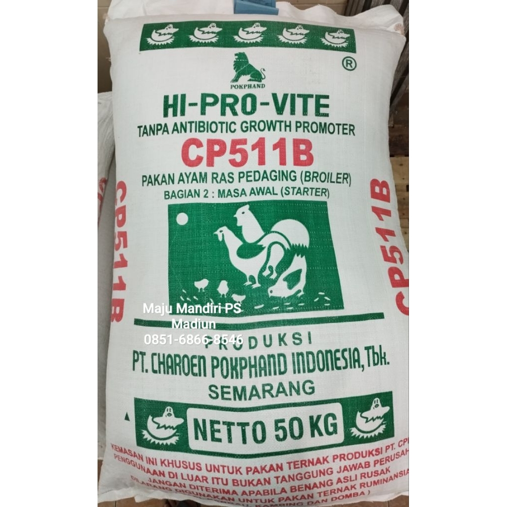 Jual Pakan Ayam Starter Kecil DOC Pedaging Broiler 511 Pokphand Hi Pro ...
