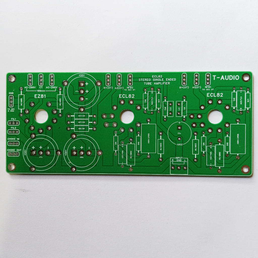 Jual T-Audio PCBTA-001 Simple ECL82 6BM8 EZ81 Single Ended Stereo Audio ...