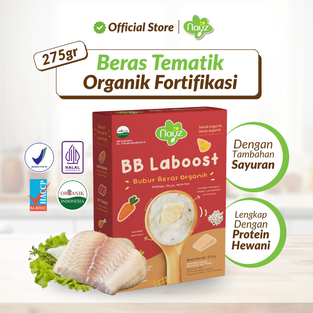Jual Nayz Bubur Tim Bayi Organik Kakap usia 8+ Tematik BB Laboost 275g ...