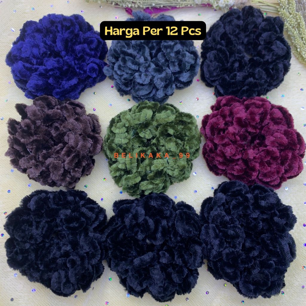 Jual (12 PCS - BESAR) IKAT RAMBUT CEPOL HIJAB UBUR-UBUR JURAI UKURAN ...