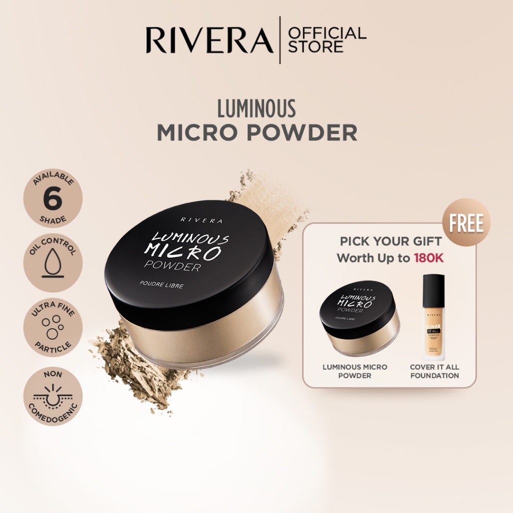 Jual Rivera Luminous Micro Powder - Bedak Tabur untuk Bebas Minyak ...