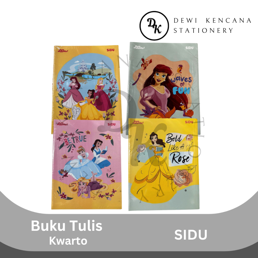 Jual Buku Tulis Sidu x Disney Princess 58 Lembar | Shopee Indonesia