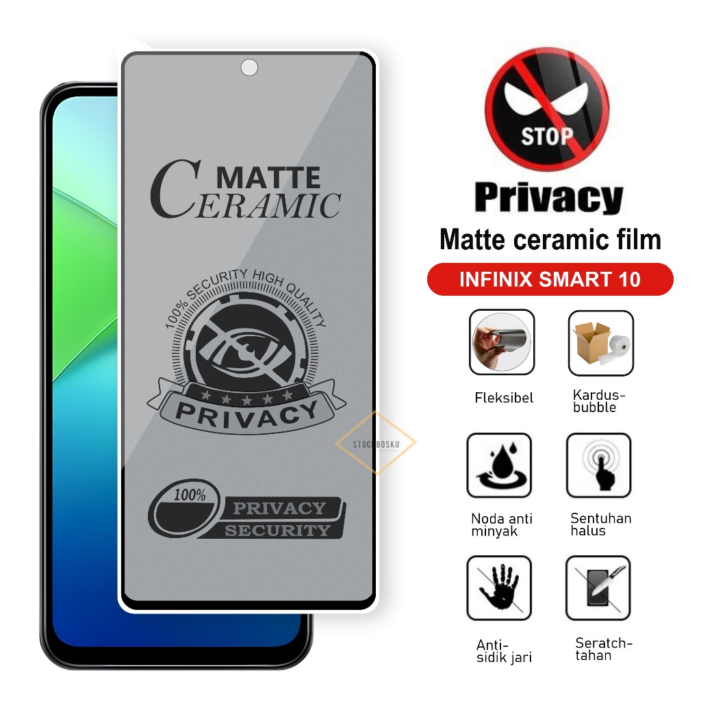 Jual Anti-Gores Privacy Infinix Smart 10 / 10 Plus / 10 HD Pelindung ...
