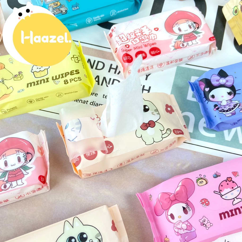 Jual Tisu Basah Mini Travel Size Portable Water Based Wet Wipes Tissue ...