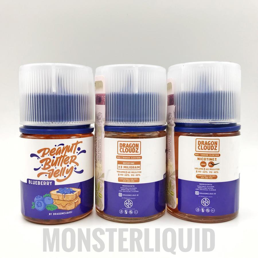 Jual PEANUT BUTTER JELLY V3 BLUEBERRY BY DRAGON CLOUDZ 3MG 6MG 60ML PBJ LIQUID | Shopee Indonesia