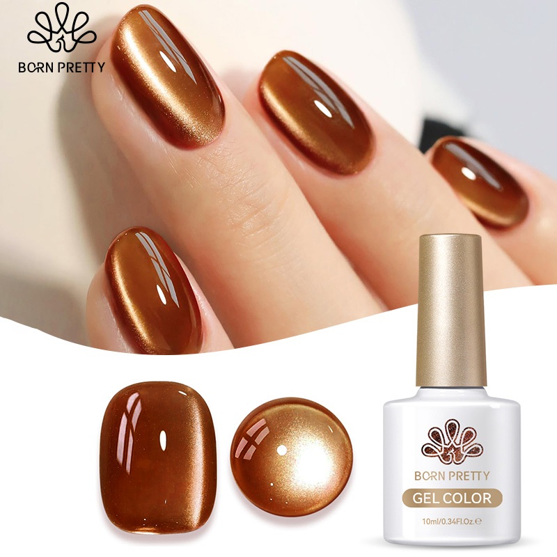 Jual BORN PRETTY Gold Glass Cat Magnetic Gel Polish 10ml Water light Kutek Gel UV LED Gel Nail ...