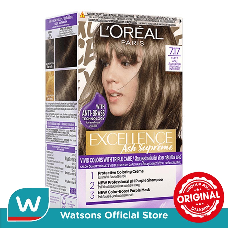 Jual L'Oreal Excellence Fashion Ash Supreme 7.17 Matt Ash - Hair Color ...