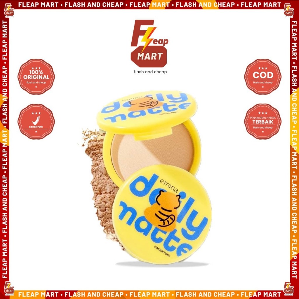 Jual Emina Daily Matte Compact Powder 11gr - Bedak Padat Emina | Shopee ...