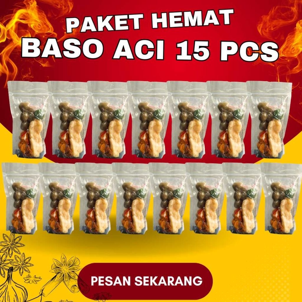Jual Paket hemat baso Aci 15 bungkus boci hemat | Shopee Indonesia