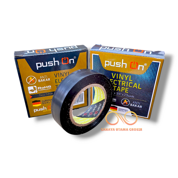Jual Isolasi Listrik PUSH ON Vinyl Electrical Tape 5mil x 3/4 x 20 ...
