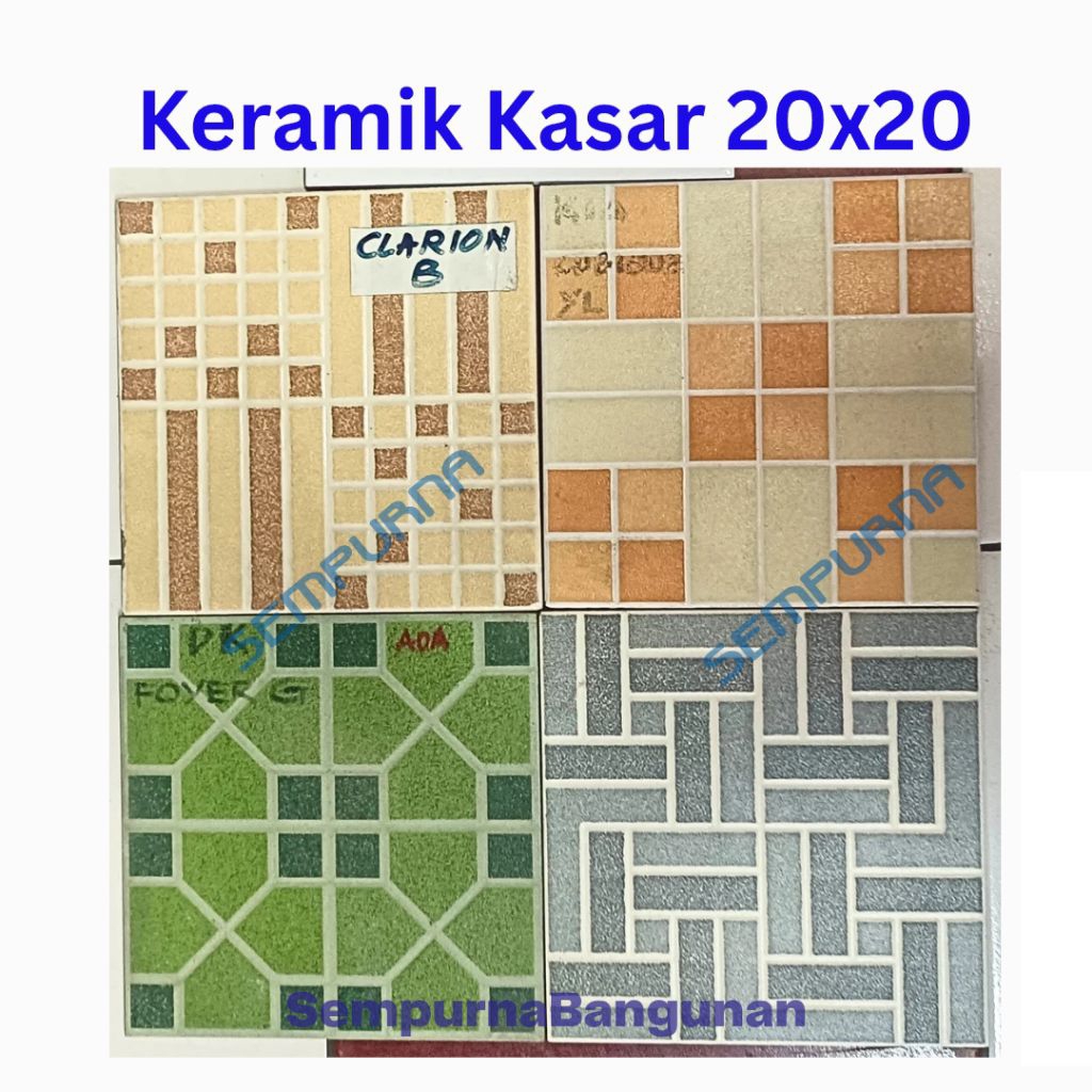 Jual Keramik kramik ubin lantai dinding tembok kasar 20x20 mulia ...