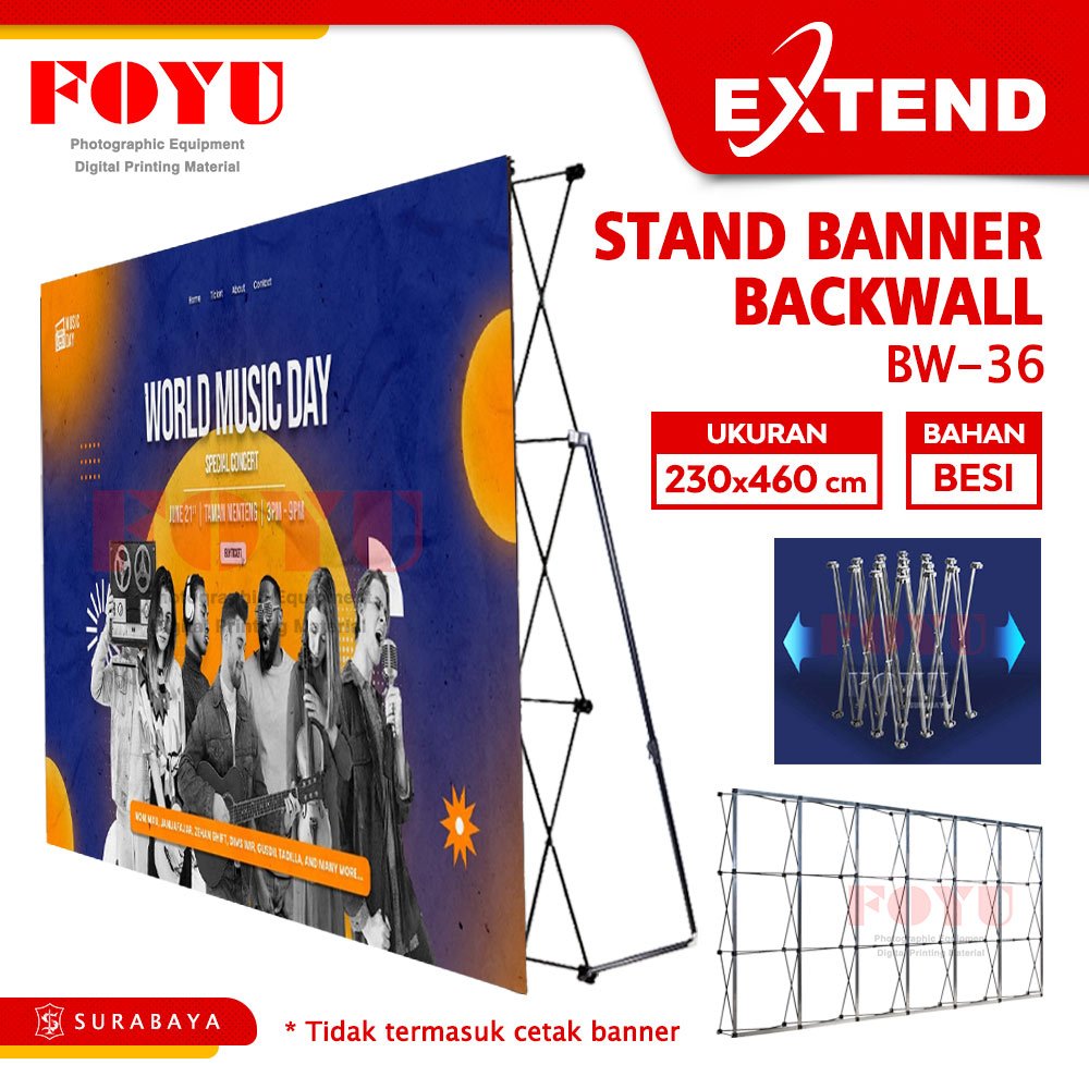 Jual Extend Stand Display Banner Poster Event Jumbo Backwall Backdrop ...