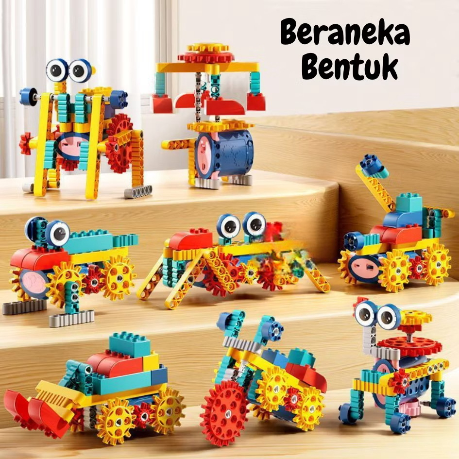 Jual Mainan Anak MOTOR BLOCKS 100PCS 0912 Mainan Electric Education ...