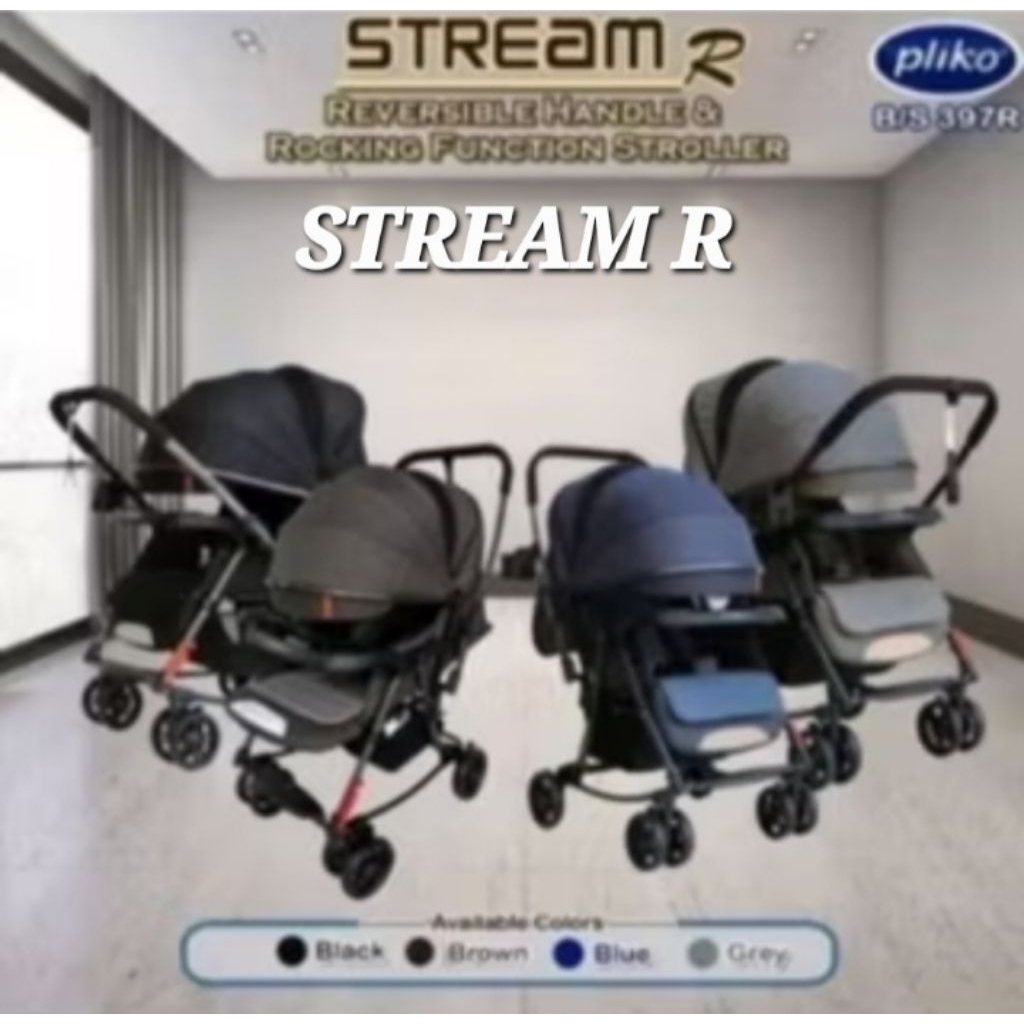 Jual Stroller Pliko Stream R 397 RH / Pliko Nevada 395 RH / Spacebaby ...