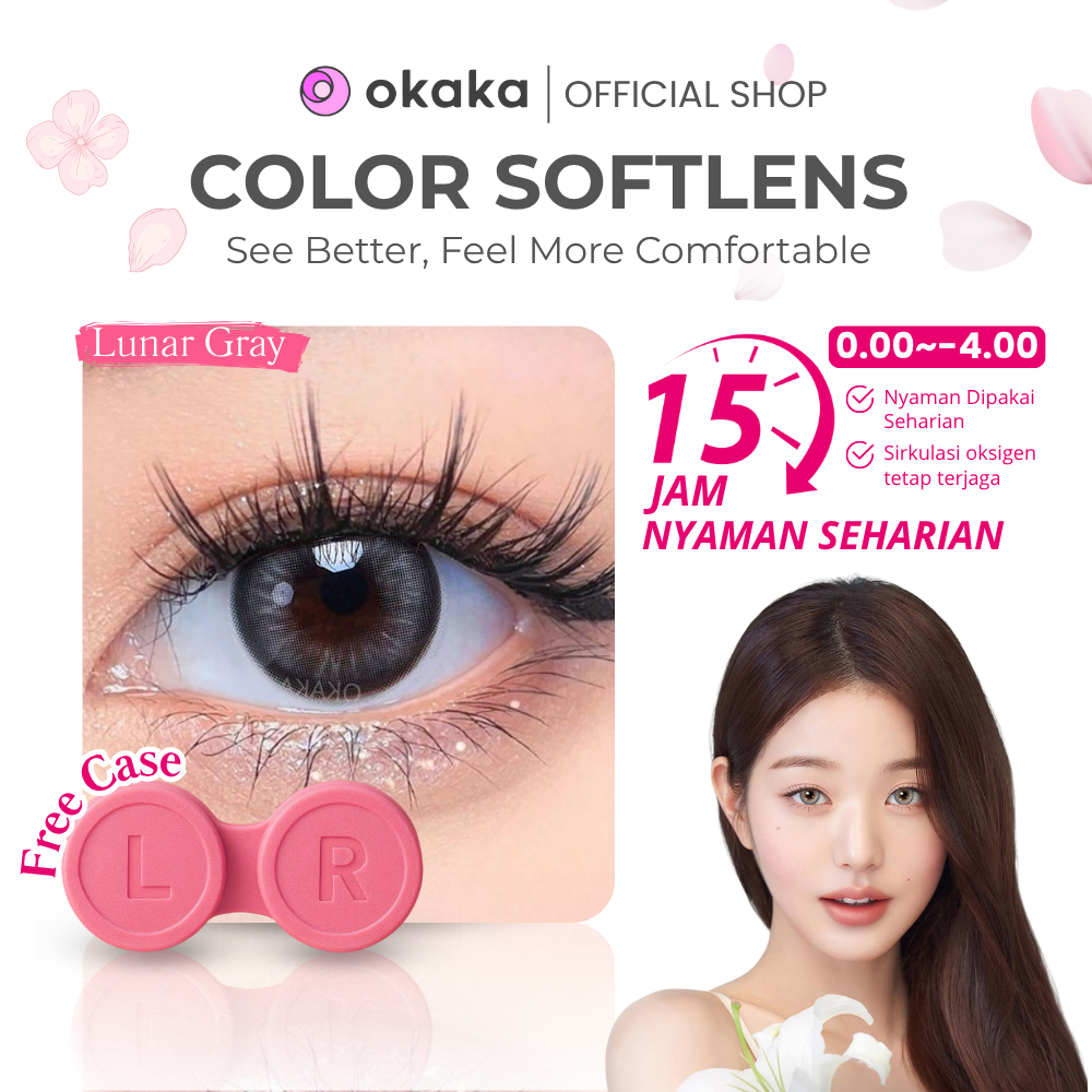 Jual [0.00~3.00] OKAKA Softlens Minus 14.5mm Big Eyes Natural Softlens ...