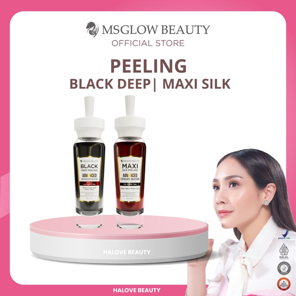 Jual MS GLOW PEELING MAXI SILK BLACK DEEP SERUM | Shopee Indonesia