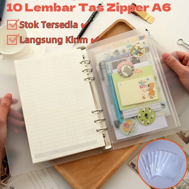 Jual ️READY STOCK Tas Plastik PVC A6 10 Lembar - Zipper Bag Clear ...