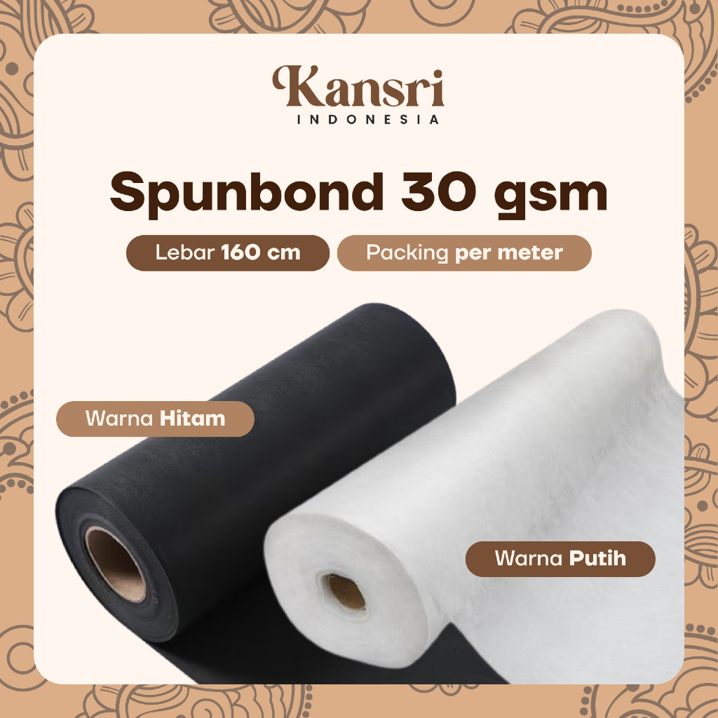 Jual [Per meter] Kain Spunbond 30 gsm Lebar 160 cm - Warna Putih ...