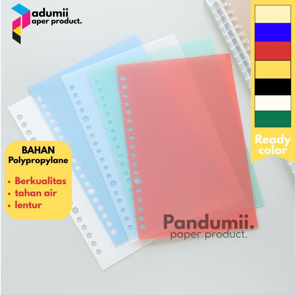 Jual Cover Sampul Loose Leaf / DIY Plastic Binder Cover / Transparan ...