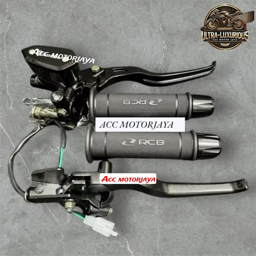 Jual Paket Master rem tabung tipe Oval + RCB Original Handgrip HG55 + Jalu stang CNC / Universal ...