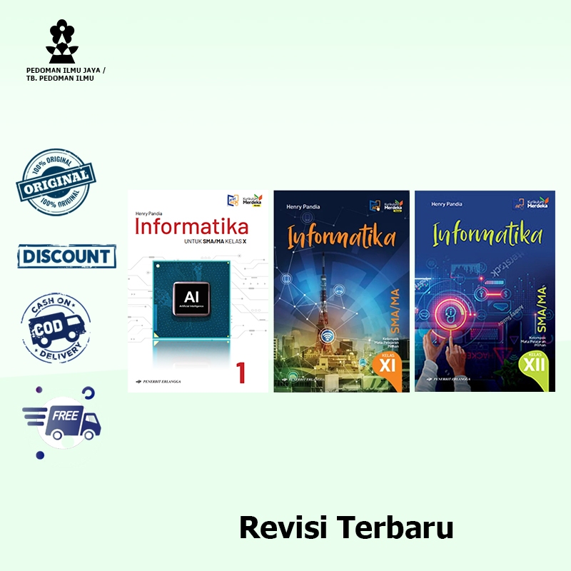 Jual Informatika Kelas 1 2 3 SMA Merdeka Revisi Erlangga | Shopee Indonesia