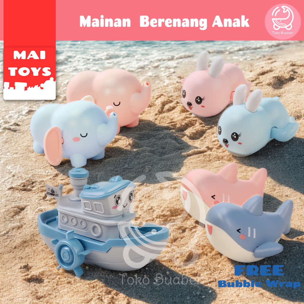 Jual Mai Toys Mainan Air Berenang Bentuk Gajah Hiu Kelinci Perahu Anak ...