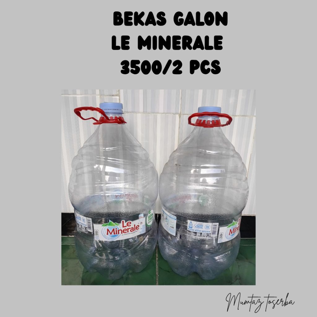 Jual 2 pcs Galon Le mineral bekas/galon saja/galon bekas untuk pot ...