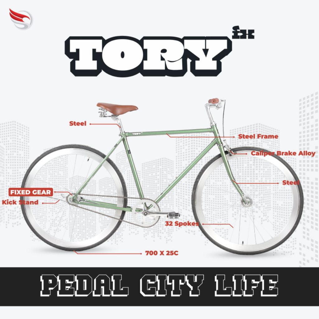 Jual SEPEDA FIXIE DEWASA ELEMENT TORY FX 700x25c | Shopee Indonesia