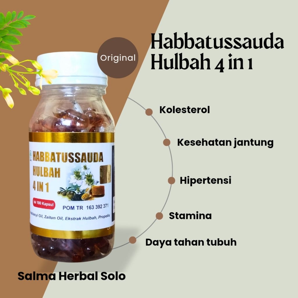 Jual Habbatussauda Hulbah 4 in 1 Propolis Zaitun 100 kapsul - salma ...