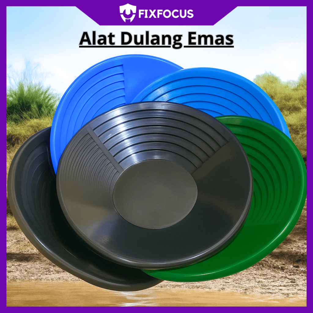 Jual 38cm Alat Dulang Emas Gold Panning Pencari Pendulang Penyaring ...