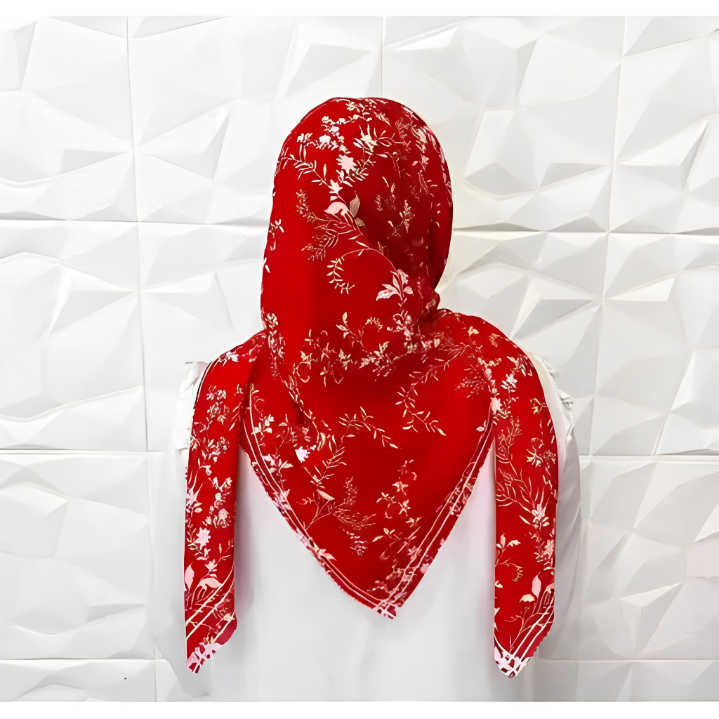 Jual Jilbab Merah Putih Agustusan Kerudung Hijab Segi Empat Voal Motif ...