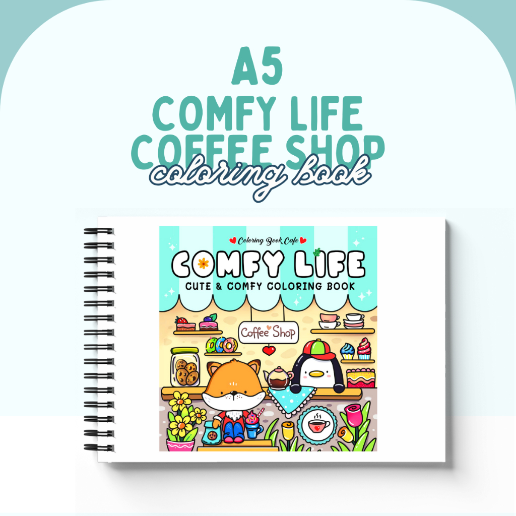 Jual COMFY LIFE COFFE SHOP Coloring Book Cozy Healing Buku Mewarnai ...