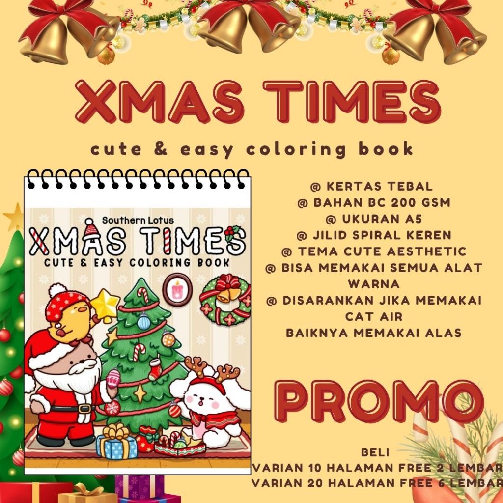 Jual XMAS TIMES Coloring Book Buku Mewarnai Anak Remaja Dewasa Murah ...